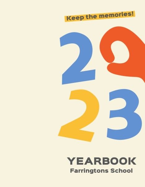 Yellow Primary School Yearbook Template And Ideas For Design Fotor