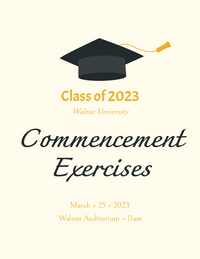 Free Customizable Graduation Program Templates | Fotor Graphic Designer