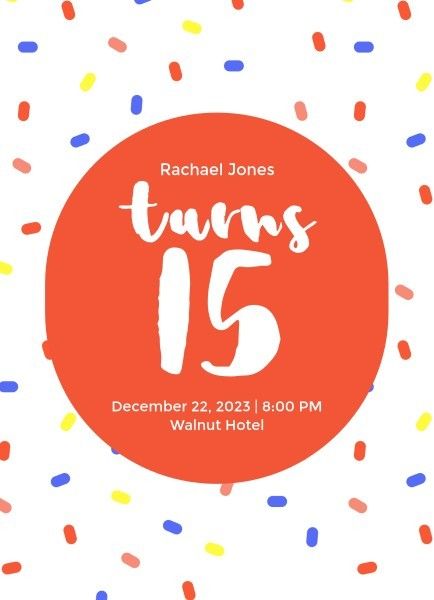 Red Birthday Announcement Template And Ideas For Design Fotor
