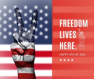 Freedom Independence Day Facebook Post Template and Ideas for Design ...