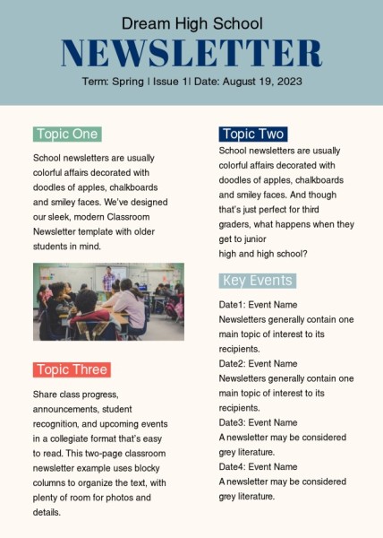Event Newsletter Design For Free Online With Newsletter Design Maker 