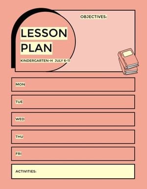 Customize Lesson Plan Template Freely | Fotor