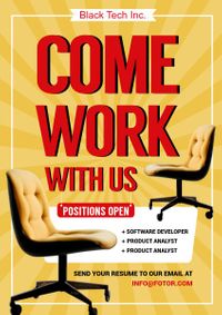 Free Recruitment Poster Templates to Design and Customize for Free | Fotor