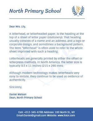 Free Customizable School Letterhead Templates | Fotor Graphic Designer