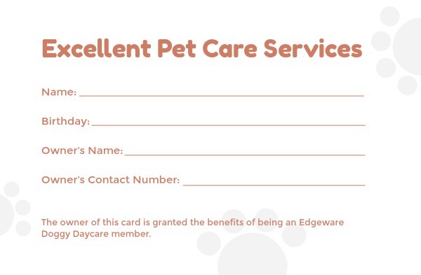 Customizable Dog ID Card ID Card Templates | Fotor Graphic Designer