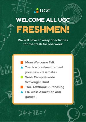 Welcome Freshmen Poster