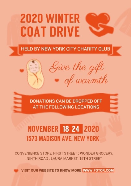 Winter Coat Drive Flyer Template Free – Tradingbasis