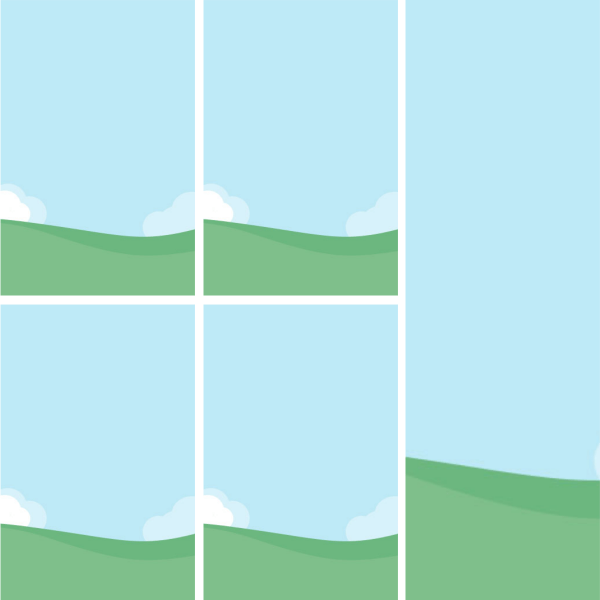 Customizable Blank 5 Grids Collage Classic Collage Templates | Fotor ...