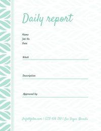 Free Daily Report Templates for Design Online Easily | Fotor