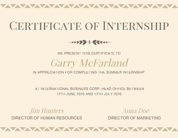Internship Certificate Maker Design Customized Certificates Online In 