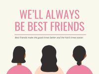 Printable Friendship Card Templates | Make Free Friendship Cards - Fotor