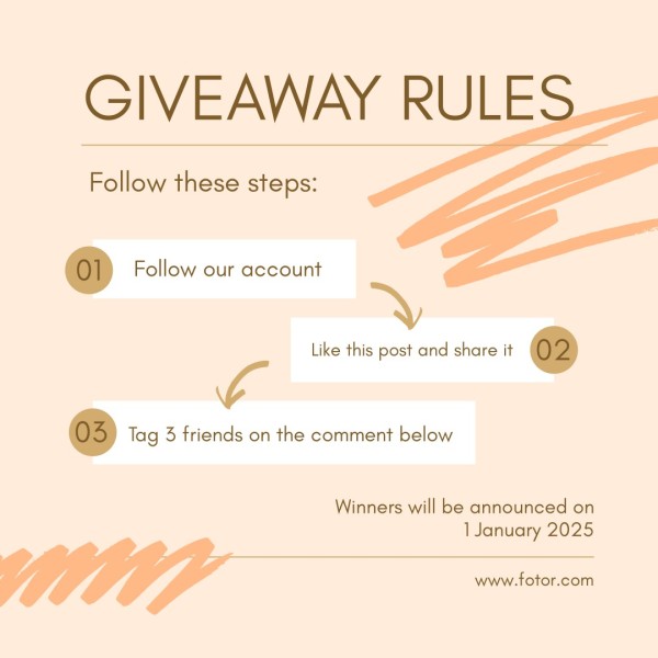 Customizable Pink Black Friday Branding Fashion Giveaway Rules Steps Instagram Post Templates 