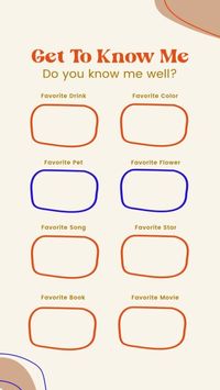 Get to Know Me Templates: Edit Online for Free | Fotor