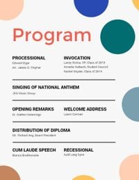 Free Graduation Program Templates to Design and Customize for Free | Fotor