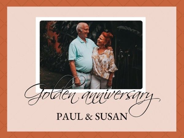 Golden Anniversary Card Template And Ideas For Design Fotor