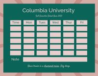 Free, Printable Class Schedule Templates to Edit Online | Fotor