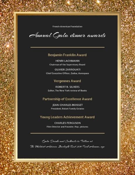 Black Gala Dinner Program Template And Ideas For Design Fotor