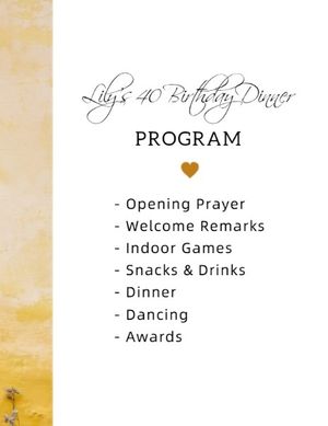 Free Customizable Dinner Program Templates | Fotor Graphic Designer